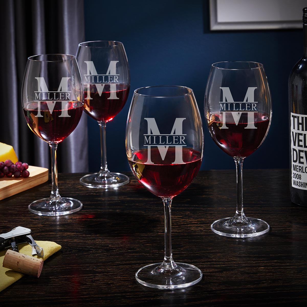 Oakmont Personalized Wine Glasses Set Of 4