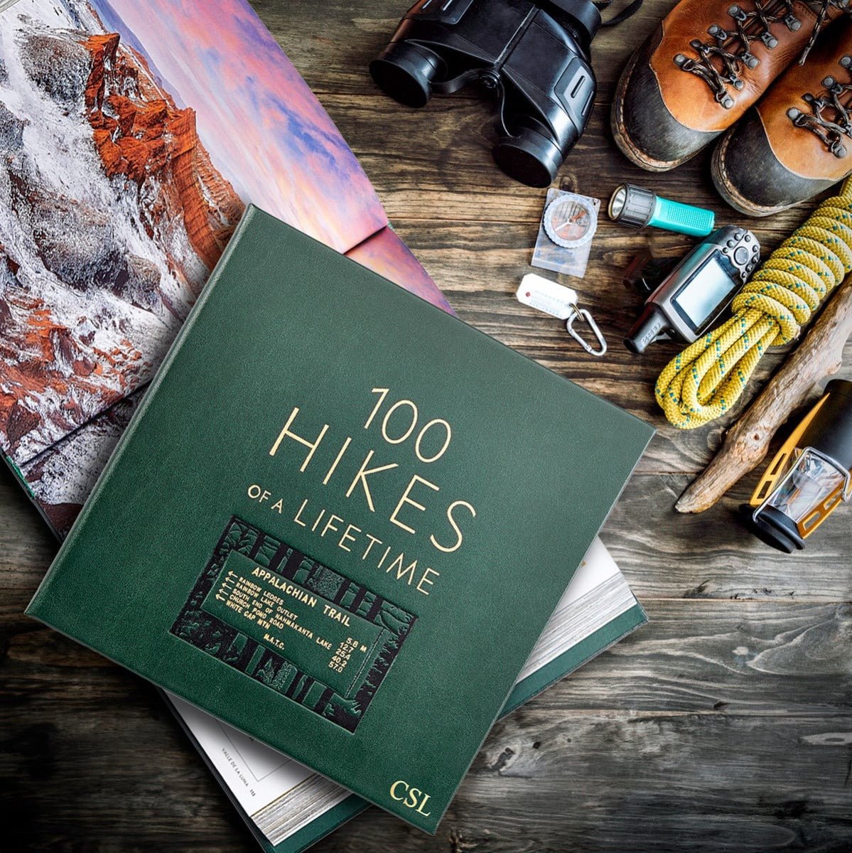 100 Hikes of a Lifetime - Personalized Leather Bound Book