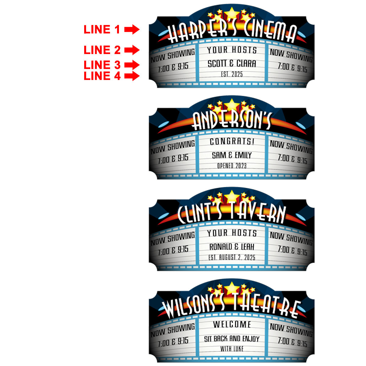 Blockbuster Custom Home Theater Sign