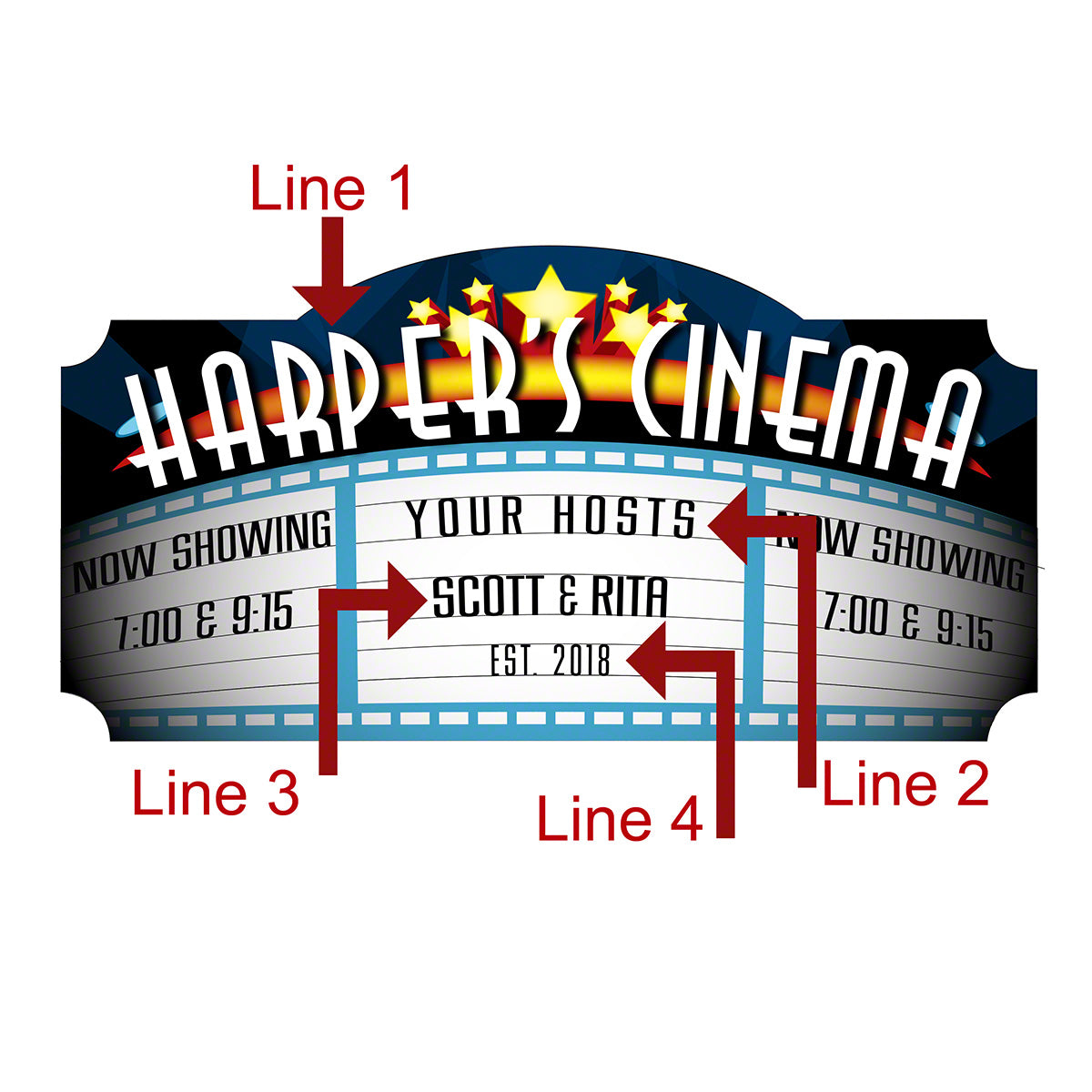 Blockbuster Custom Home Theater Sign