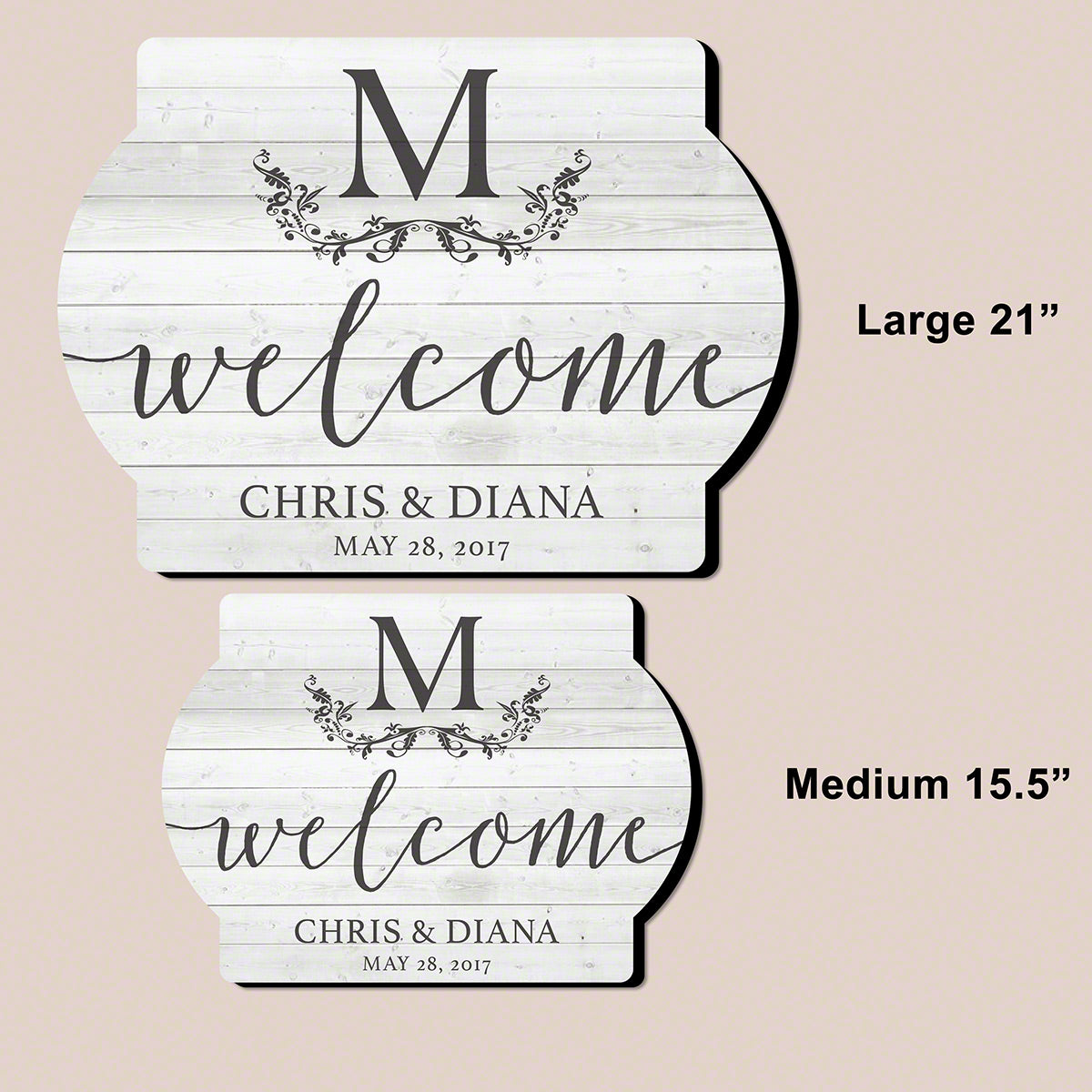 Wedding Welcome Custom Wooden Sign for Bride & Groom