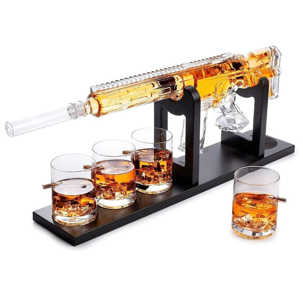 AR-15 Whiskey Decanter with Bullet Glasses