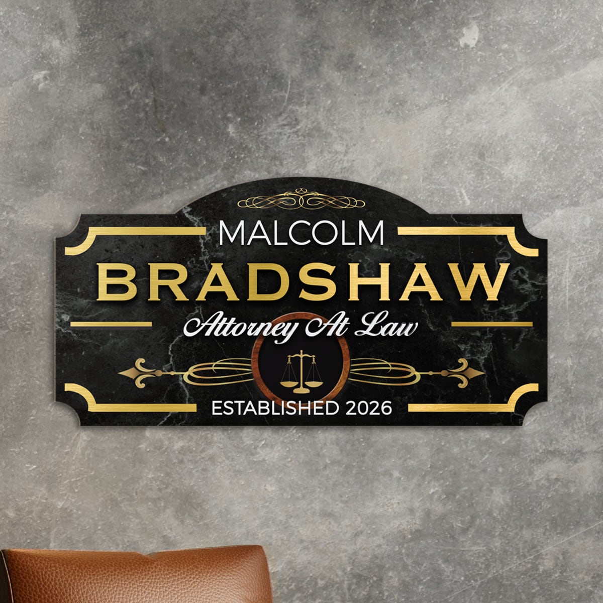 Attorney at Law Custom Wood Sign Wall Art - Gift for Attorney