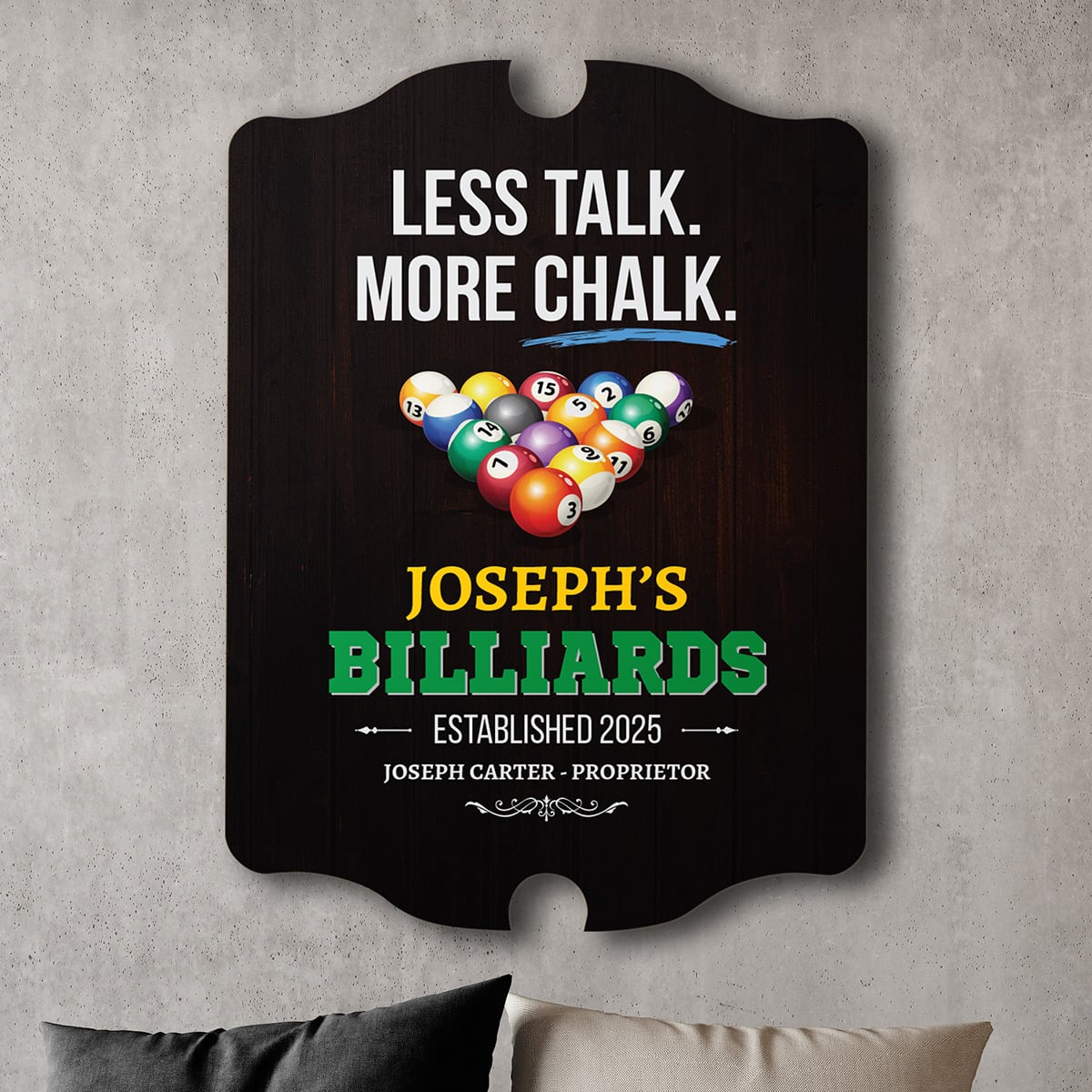 Billiards Custom Sign - Great Gifts Club