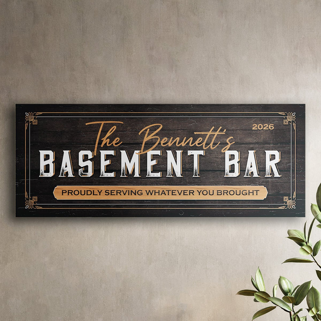 Vintage-Reserve Custom Bourbon Bar Sign - Speakeasy Home Basement Wall