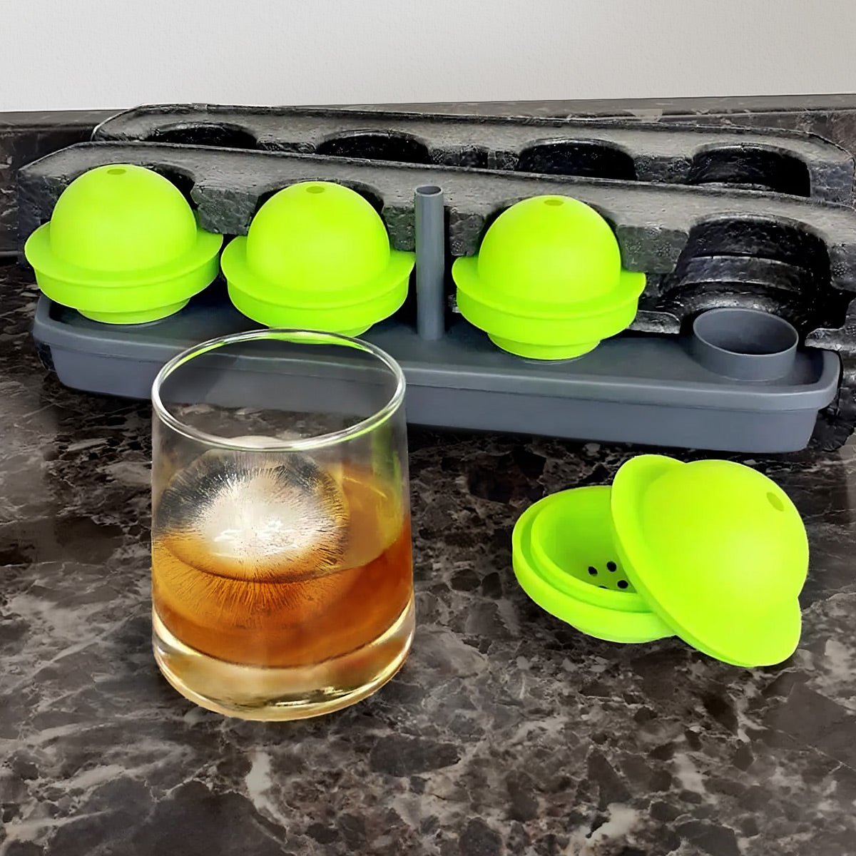 Crystal-Clear Sphere Ice Molds, Set of 4