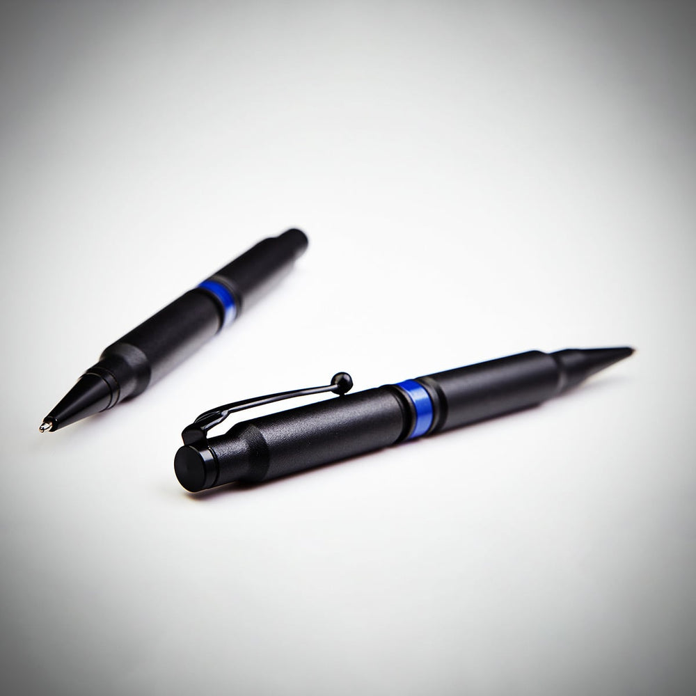 Custom .308 Bullet Pen with Thin Blue Line - Law Enforcement