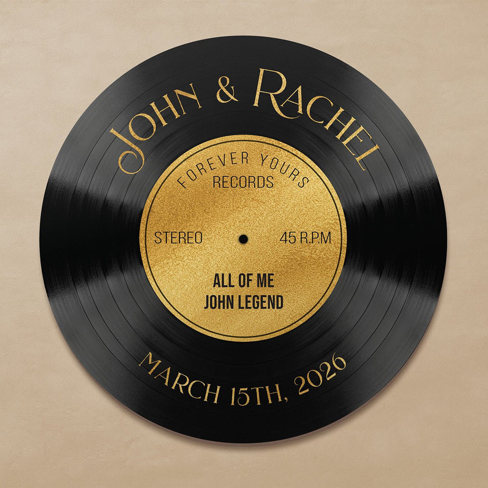 Vinyl Record Album Custom Wood Sign Wall Art Decor (2 Color Options)