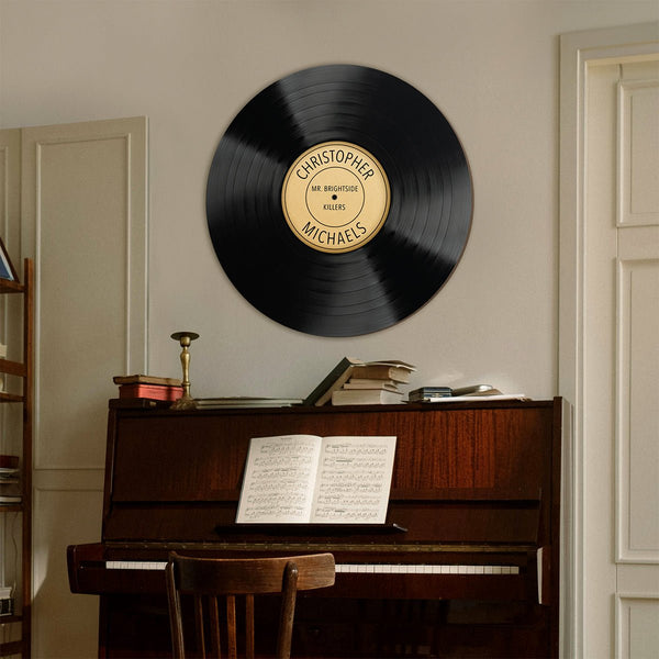 Custom Wooden Record Guest Book Alternative - Wall Art Welcome Sign fo