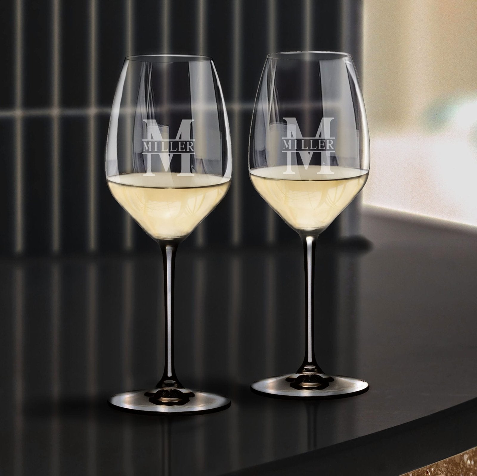 Riedel Wine Glasses Engraved Set Of 2 Cabernetred Wine Glasses