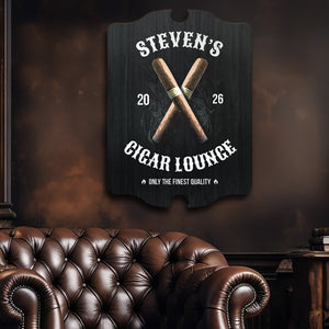 Custom Cigar Bar Sign - Smooth and Mild Cigar Lounge Decor Wall Art