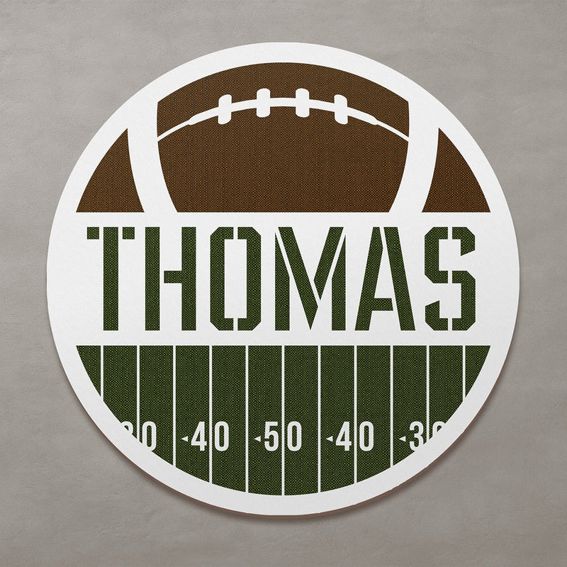 Football Fanatic Custom Name Sign for Boys Room