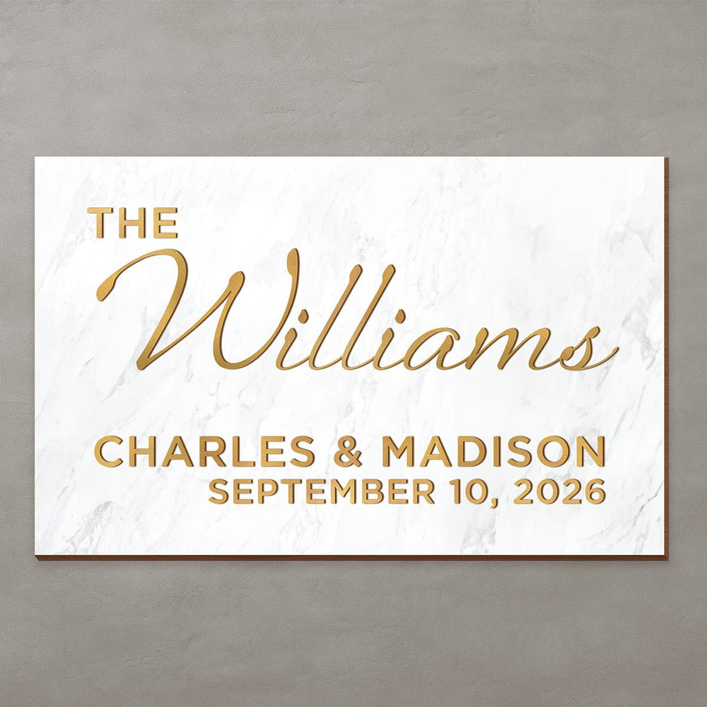 Forever Yours Custom Surname Wedding Sign for Receptions and Showers,