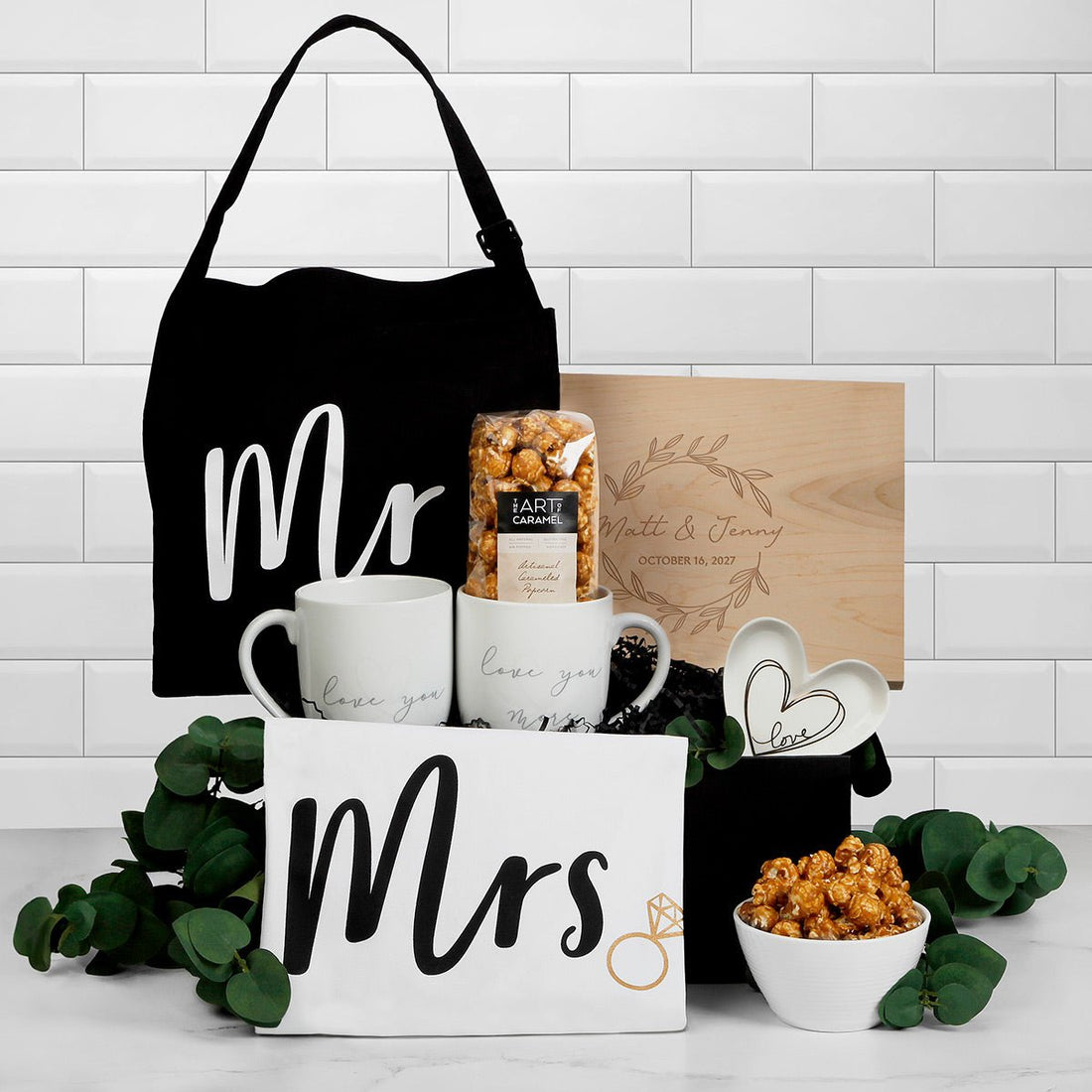 Welcome Home Charcuterie Gift Basket with Custom Charcuterie Board