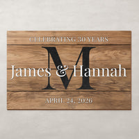 Knot & Grain Personalized Wedding Sign for Receptions and Showers