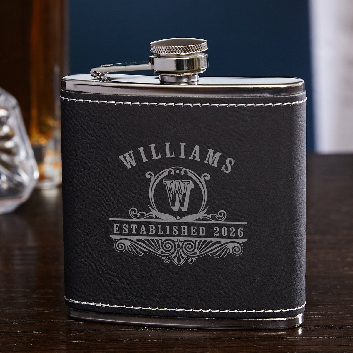 Leather Wrapped Flask