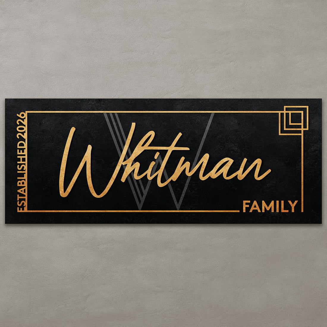 Blessed White Wood Family Name Sign - Home Wall Art & Decor