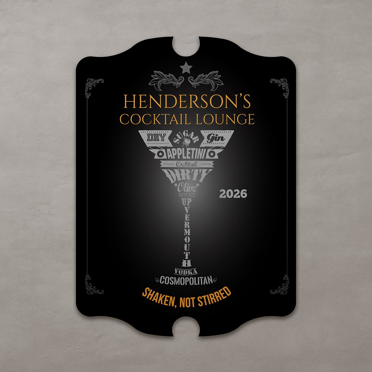 Vintage-Reserve Custom Bourbon Bar Sign - Speakeasy Home Basement Wall