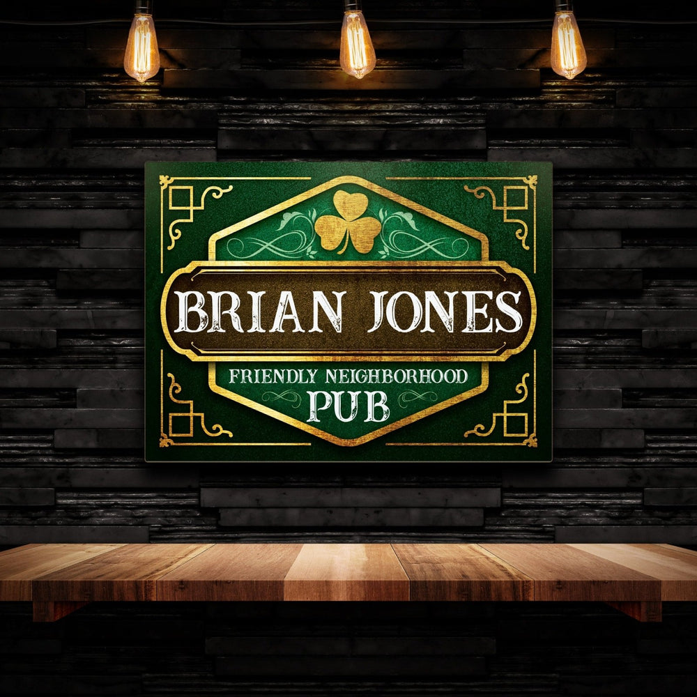 O'Malley Personalized Irish Pub Sign - Beer & Bar