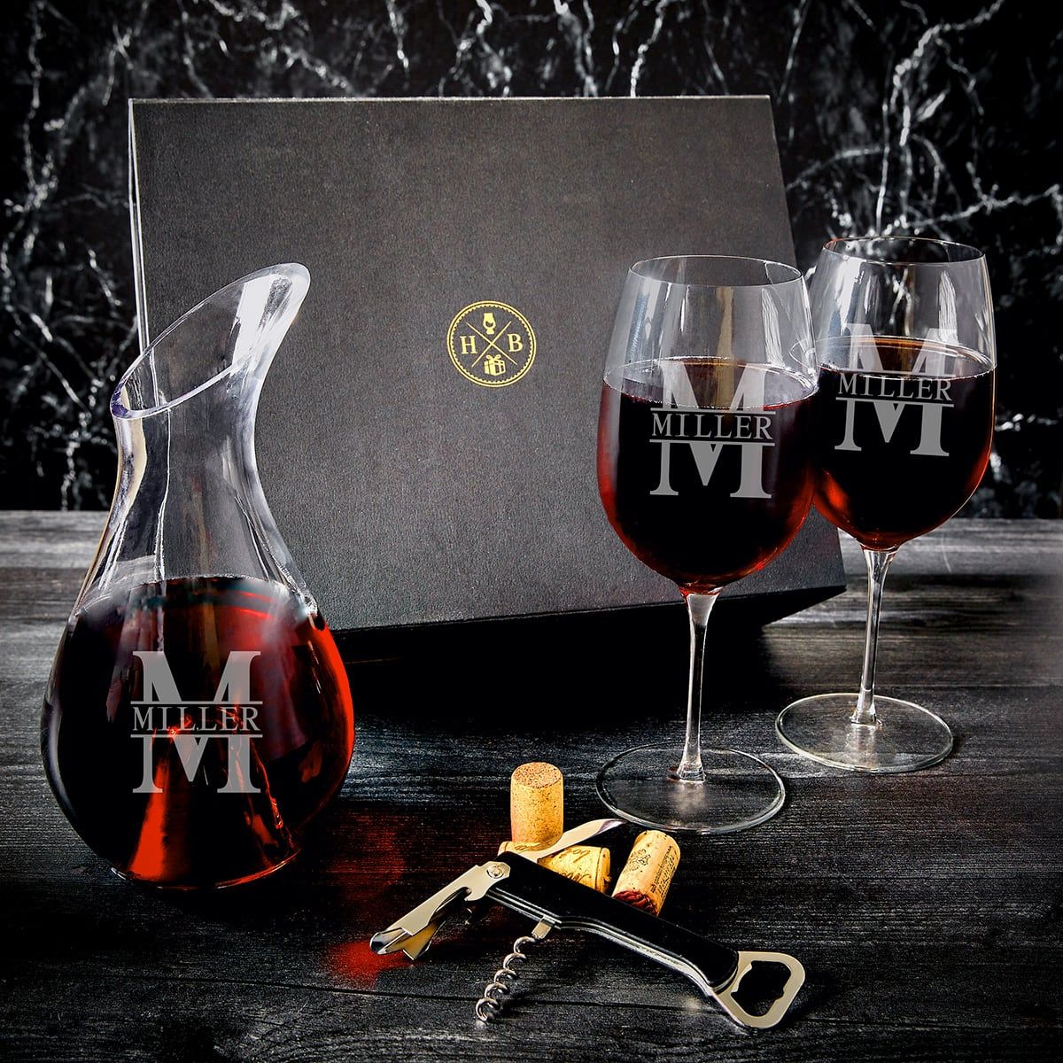 Personalized 5 pc Luxury Wine Gift Set - Great Gifts Club