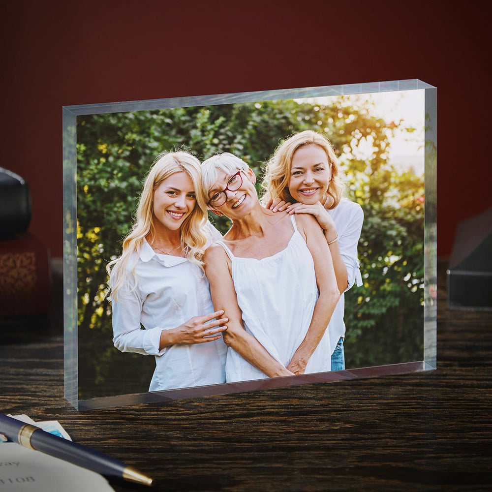 Personalized Acrylic Photo Block for Mom – Custom Picture Print, 1-Inc