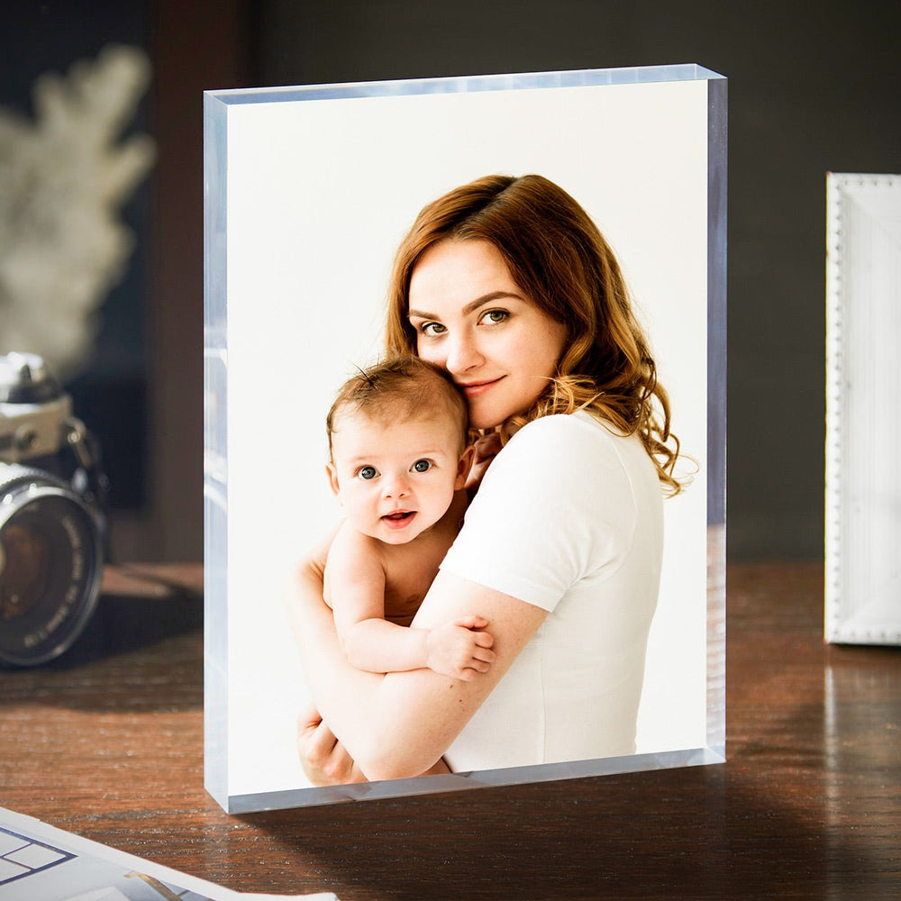 Personalized Acrylic Photo Block for Mom – Custom Picture Print, 1-Inc