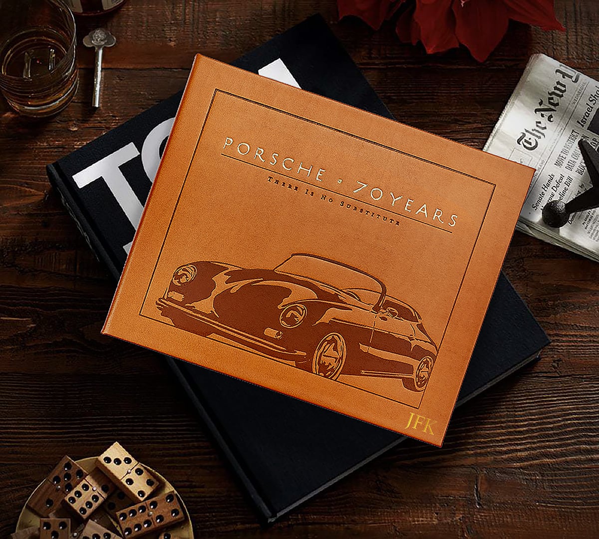 Porsche 70 Years Personalized Leather Coffee Table Book