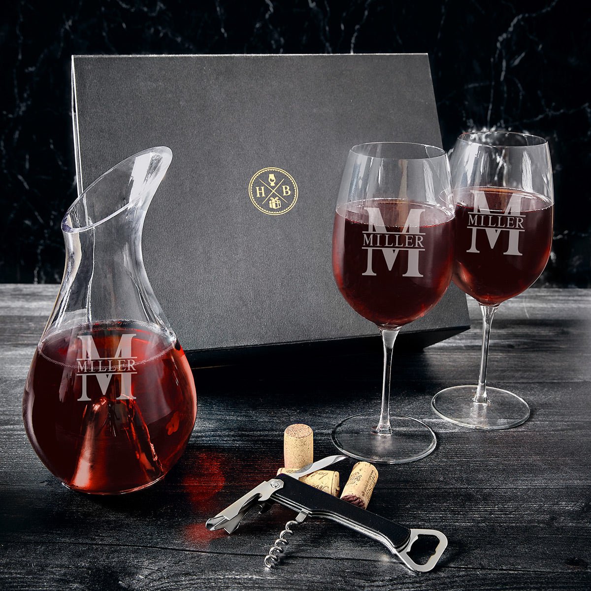 Personalized 5 pc Luxury Wine Gift Set - Great Gifts Club