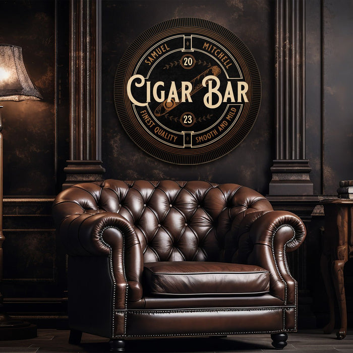Custom Cigar Bar Sign - Smooth and Mild Cigar Lounge Decor Wall Art