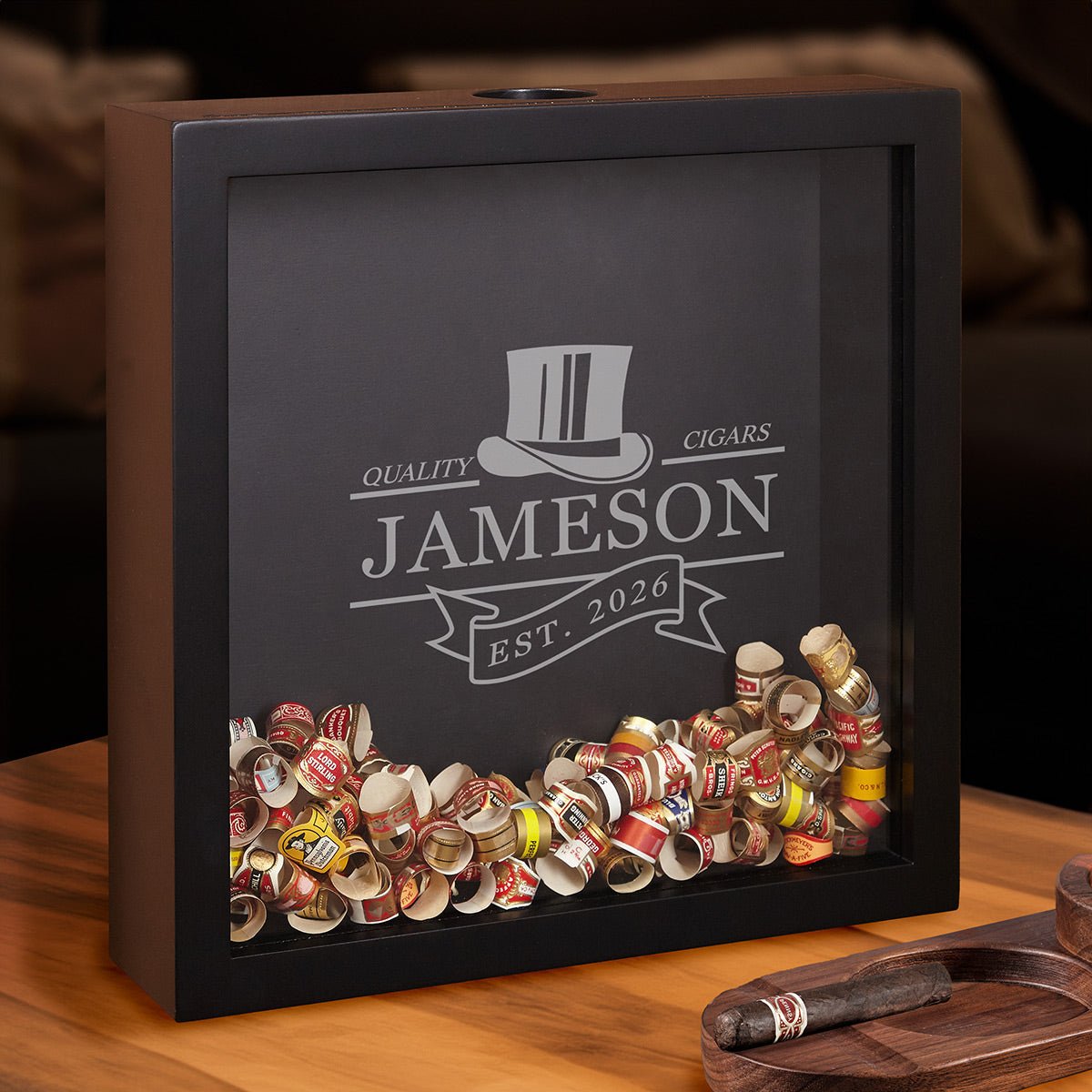 Top Notch Cigars Personalized Shadow Box