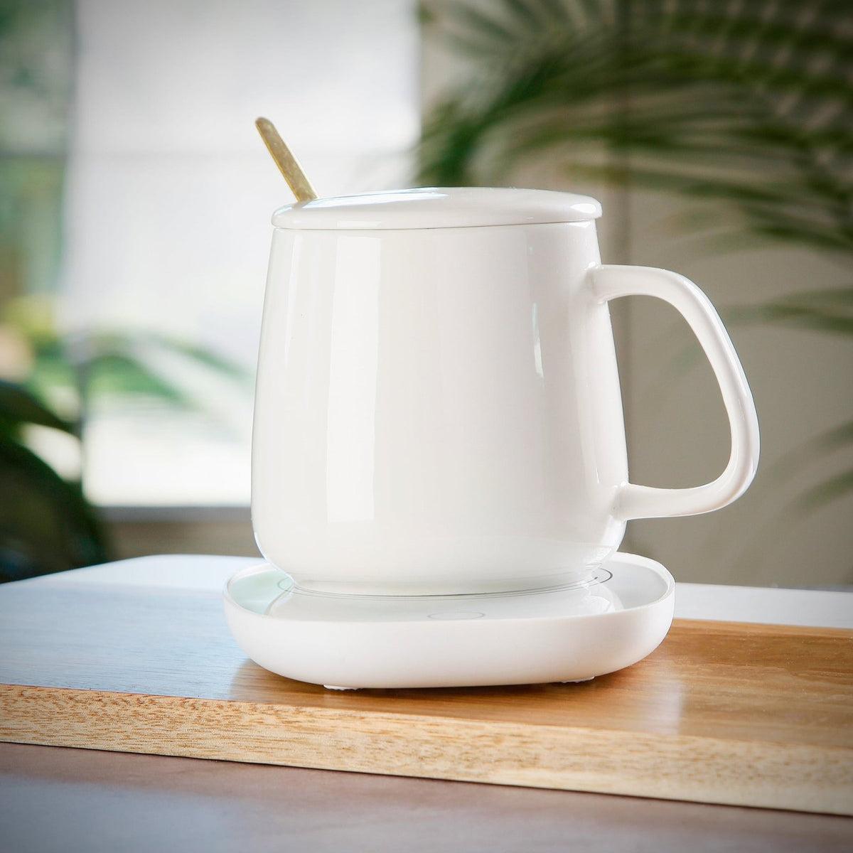 Warm and Cozy Cup Mug Warmer, Coffee Cup Gift Set in White