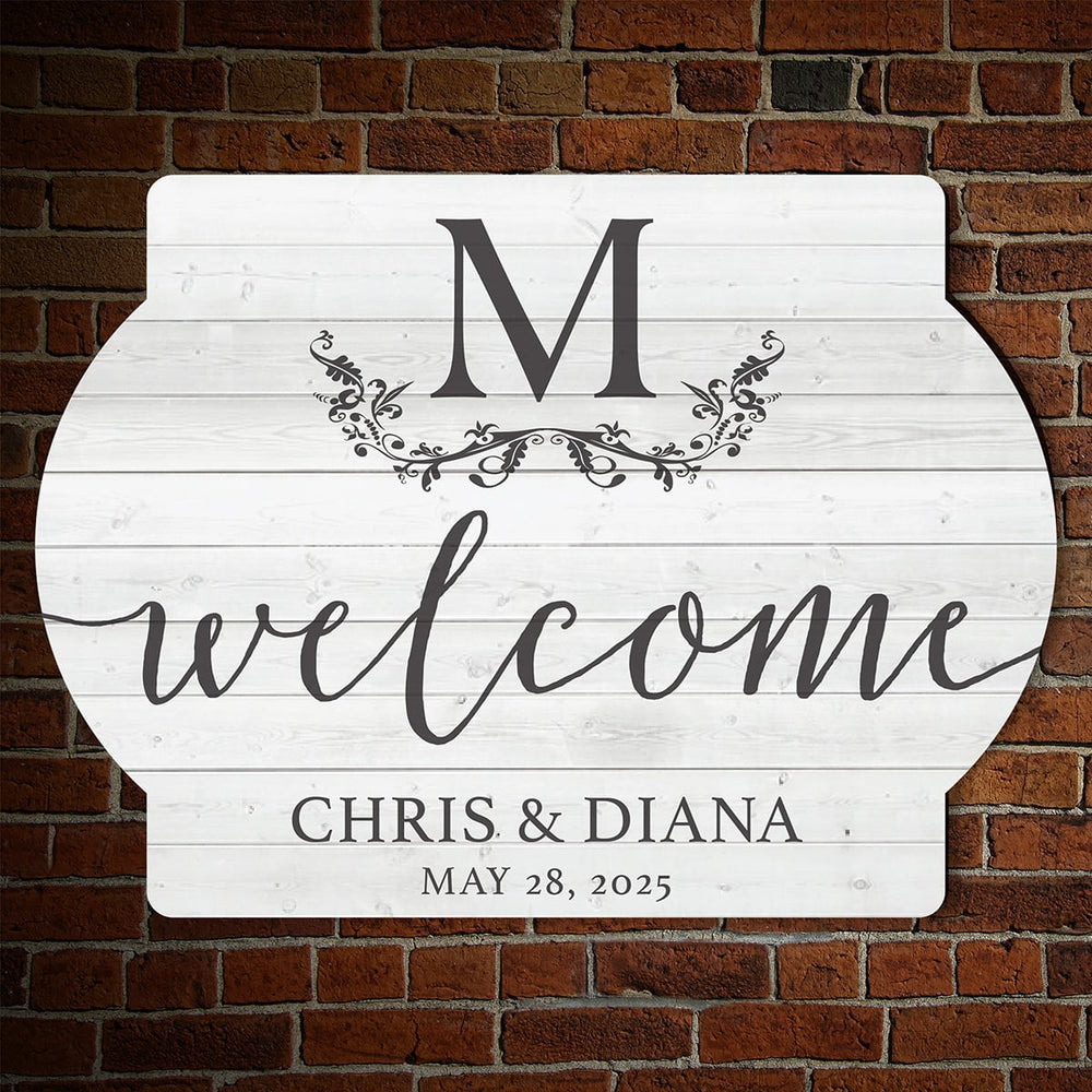 Wedding Welcome Custom Wooden Sign for Bride & Groom